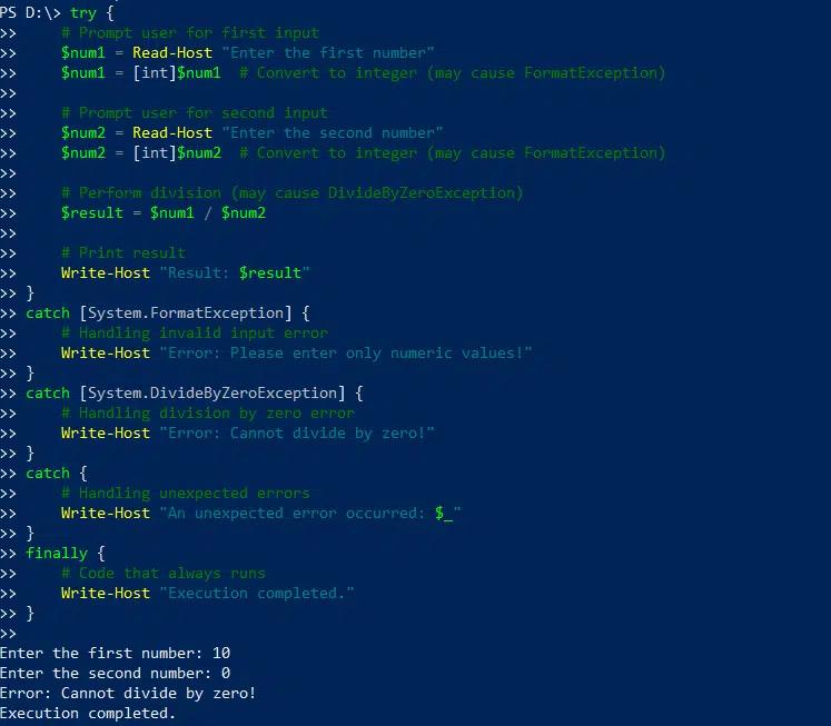 PowerShell Try-Catch: Error Handling Guide