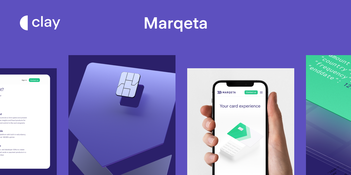 Marqeta web design and development | Clay