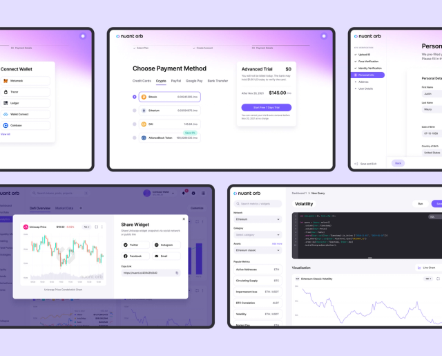 Nuant web app and design system | Clay