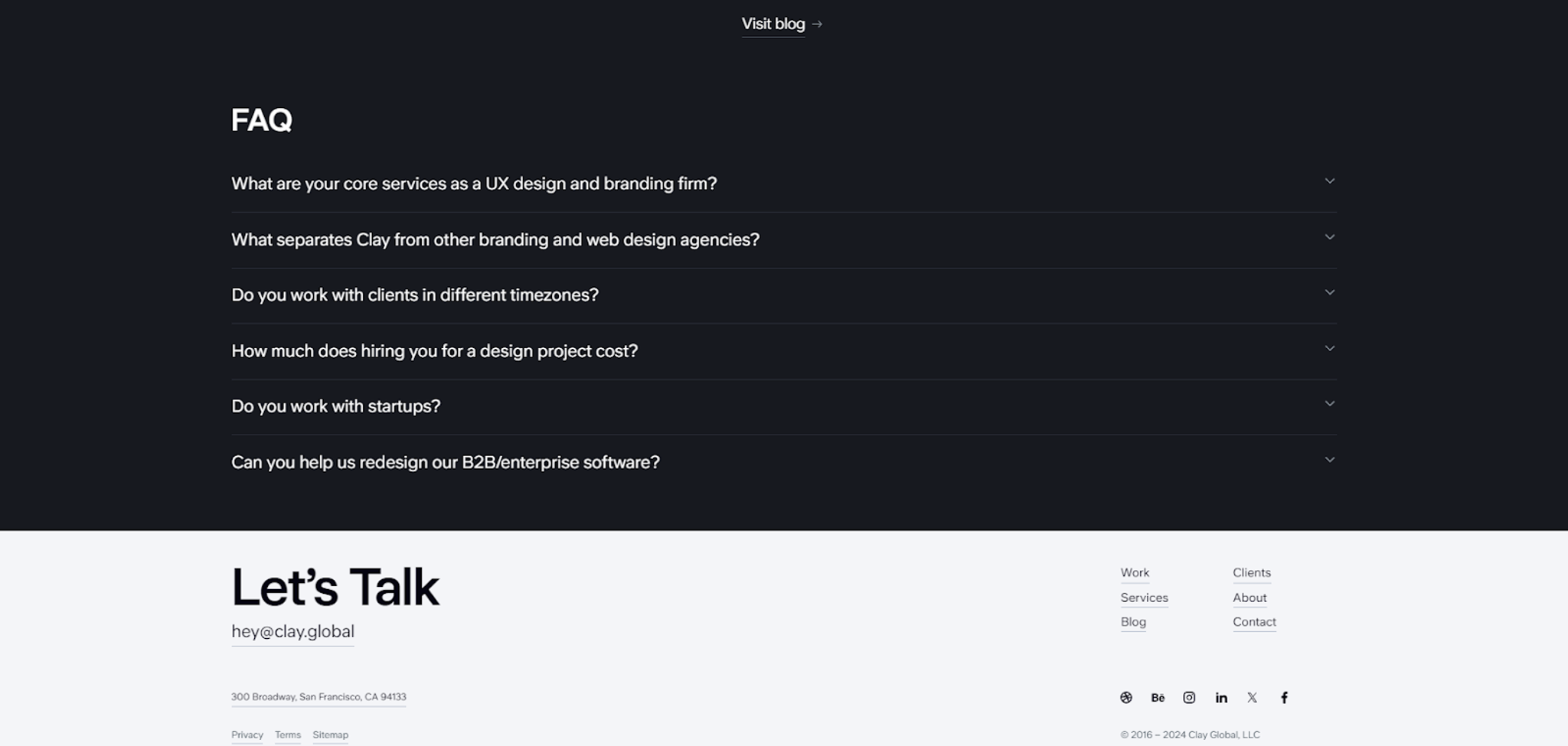 What Great Website Footers Have in Common | Clay