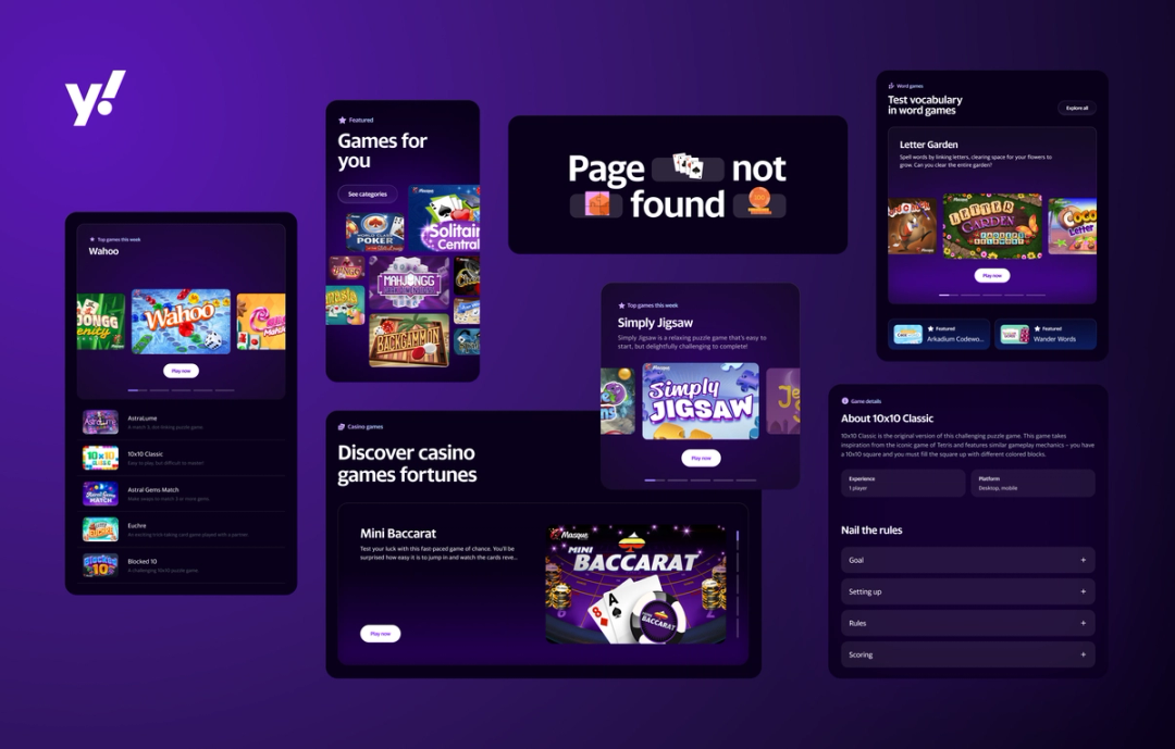 Yahoo! Games Web Design & Development | Clay
