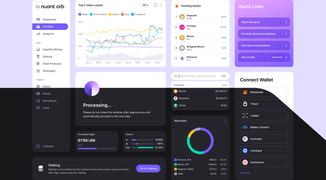 Nuant web app and design system | Clay