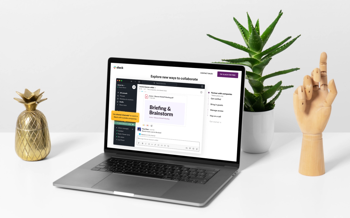 Slack interactive demo website | Clay