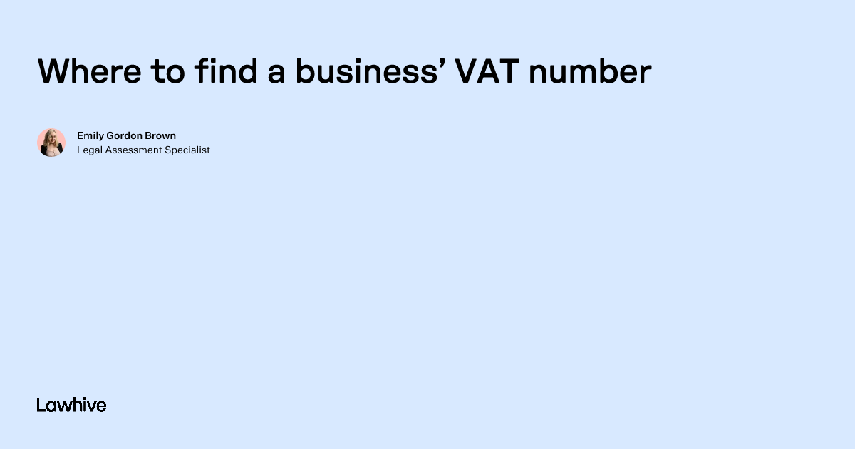 How to Find a Business' VAT Number in the UK