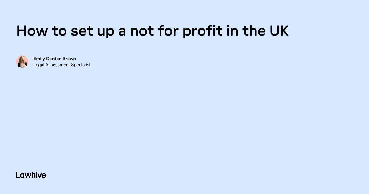 How to Set up a Not for Profit in the UK