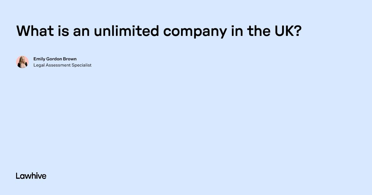 What is an Unlimited Company in the UK?