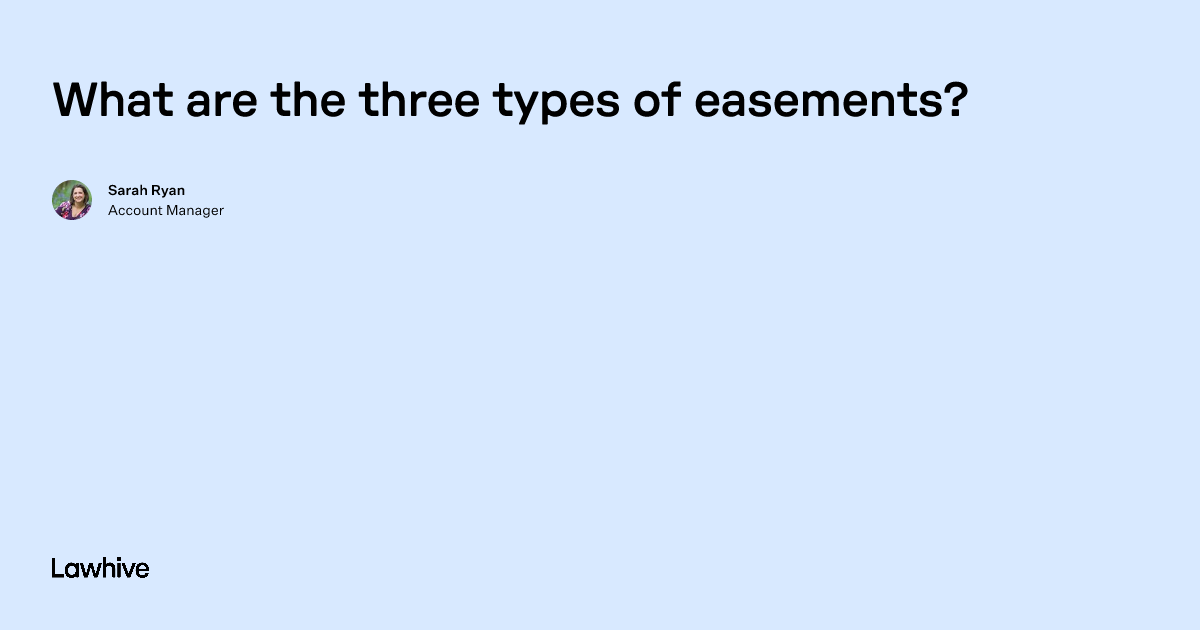 What Are The Three Types of Easements? UK Guide