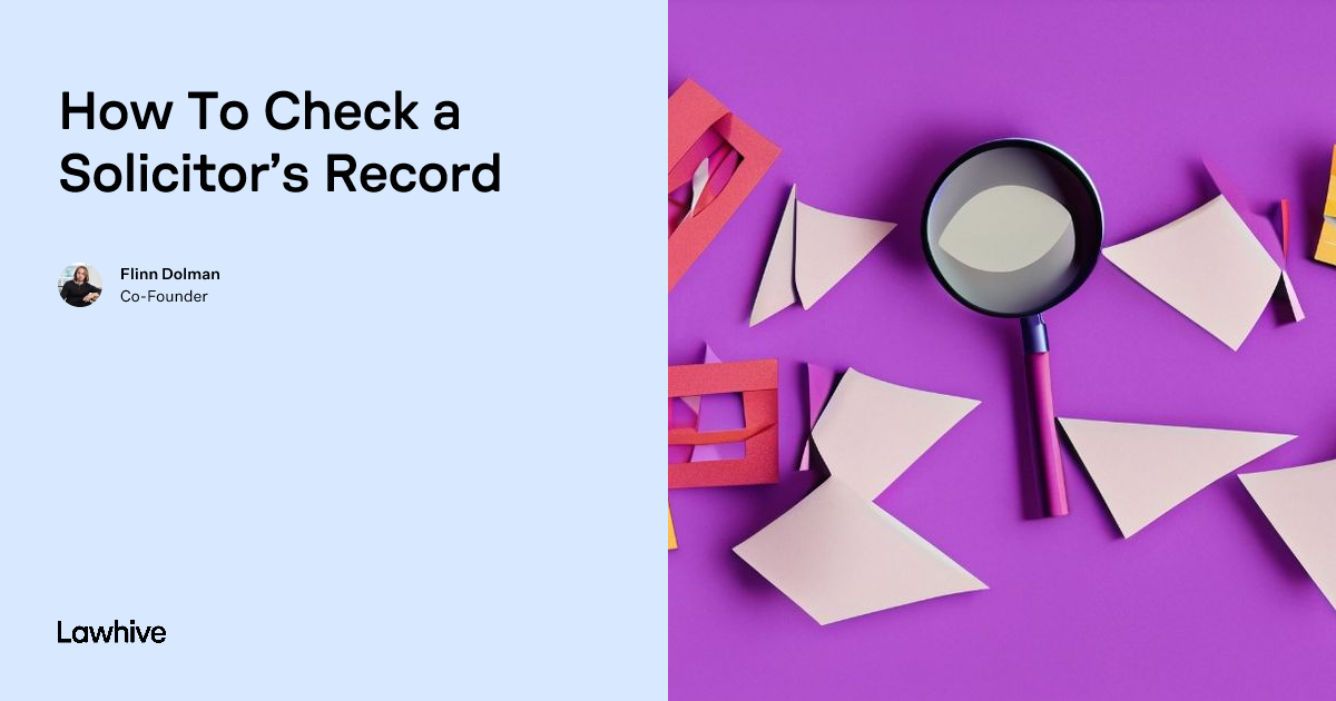 How To Check a Solicitor’s Record