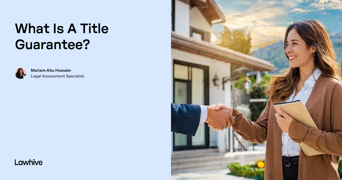 What Is A Title Guarantee? | Lawhive