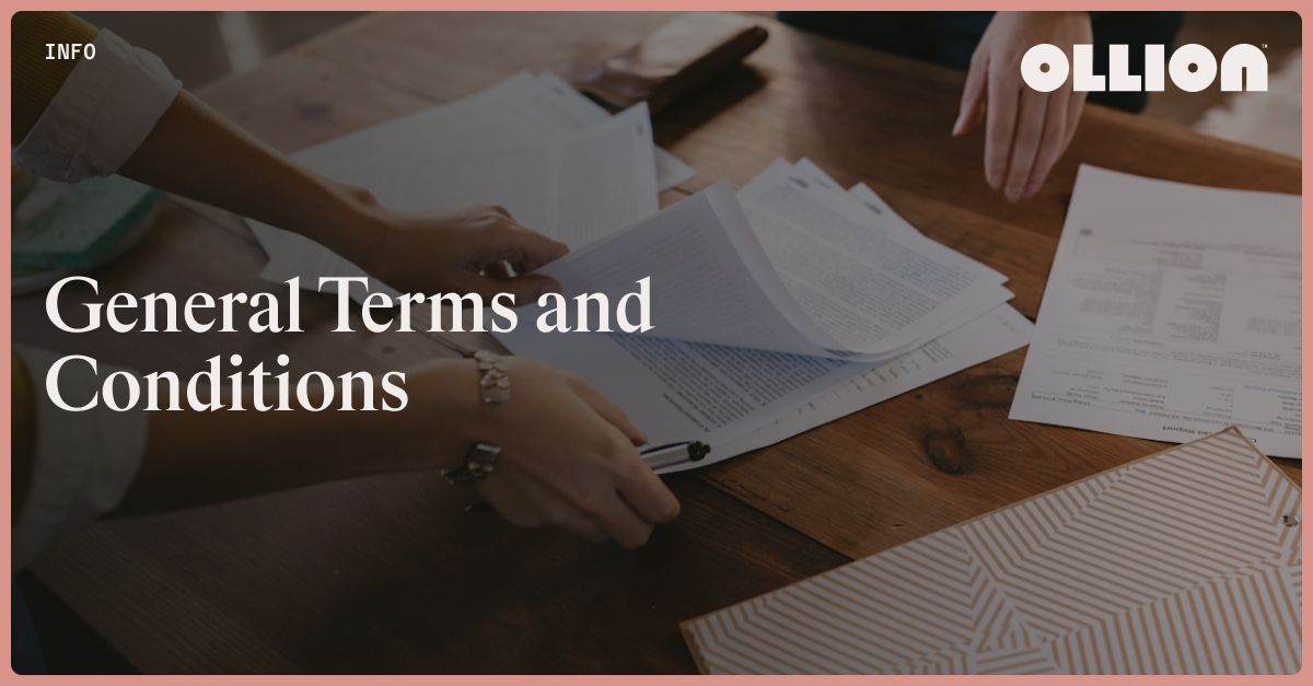 Ollion General Terms and Conditions