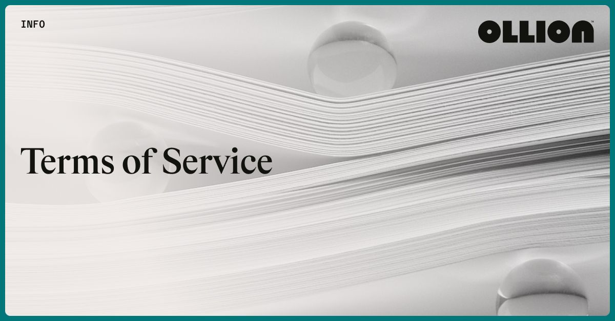 Terms of Service | Ollion