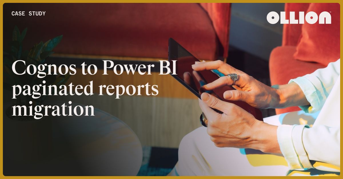 Cognos to Power BI Migration Case Study | Ollion