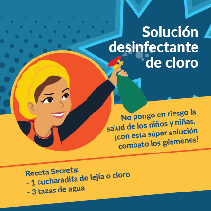 School Kitchen Hygiene Sticker: Chlorine Disinfectant Solution | WASH ...