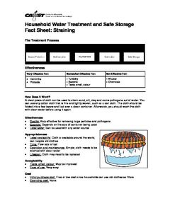 Straining Fact Sheet | WASH Resources