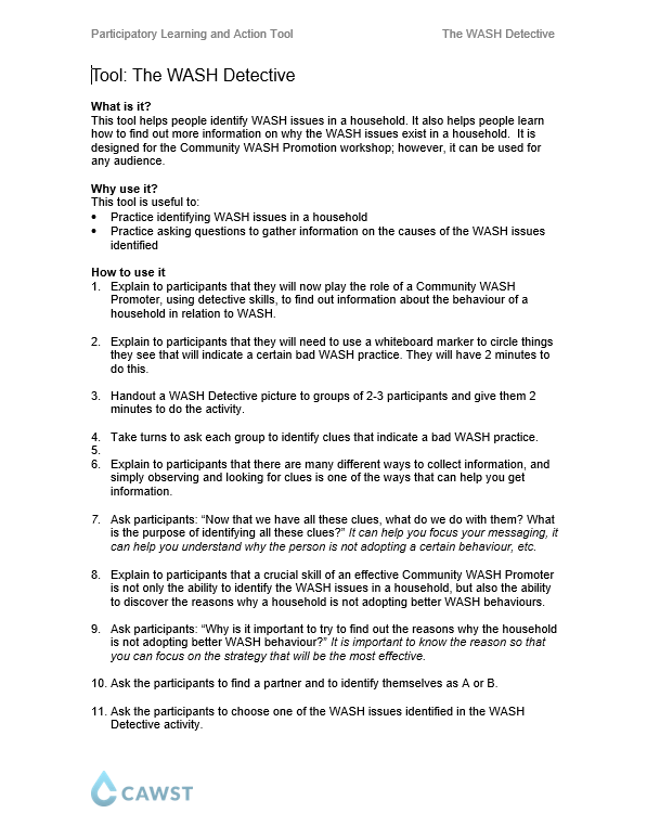 Community WASH Promotion | WASH Resources