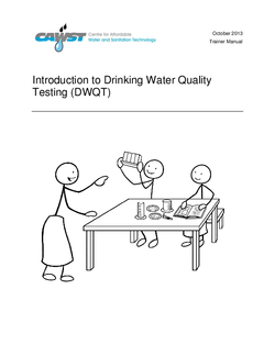 Drinking Water Quality Testing Trainer Manual | WASH Resources