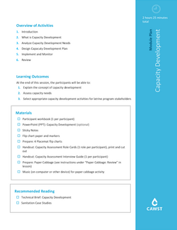 Capacity Development - Lesson Plan (LPD) | WASH Resources