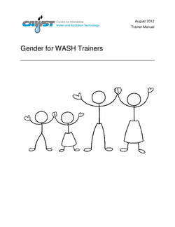 Gender for WASH Trainers Trainer Manual | WASH Resources