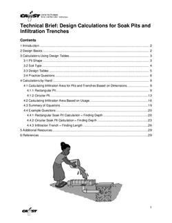 Soak Pit and Infiltration Trench Design Technical Brief | WASH Resources