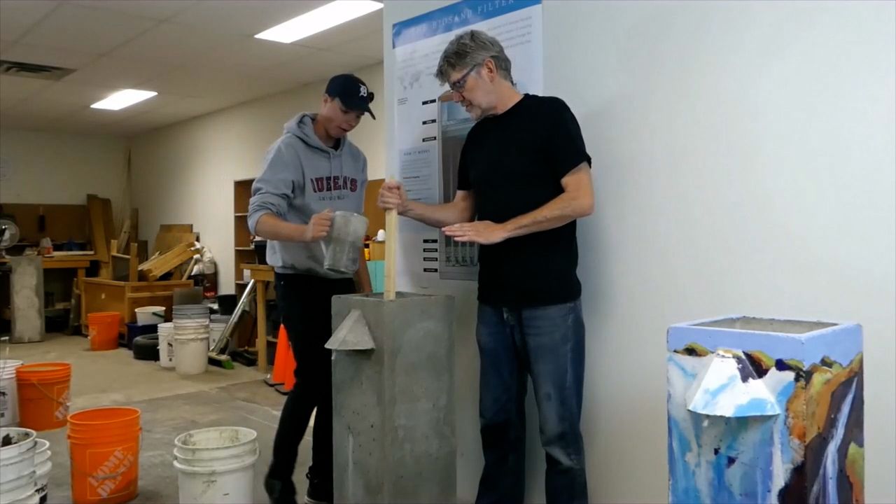 Install a Concrete Biosand Filter (BSF) Container | WASH Resources