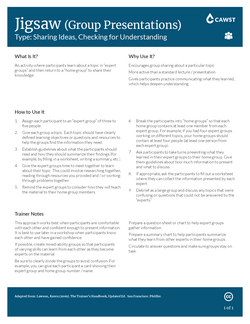 Jigsaw Activity Instructions | WASH Resources