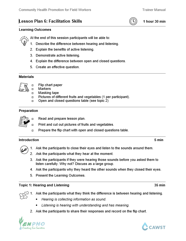 Facilitation Skills | WASH Resources