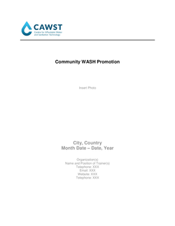 Community WASH Promotion | WASH Resources