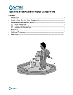 Overflow Water Management Technical Brief | WASH Resources