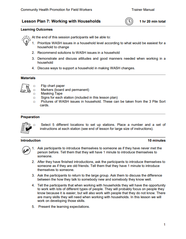 Community WASH Promotion | WASH Resources