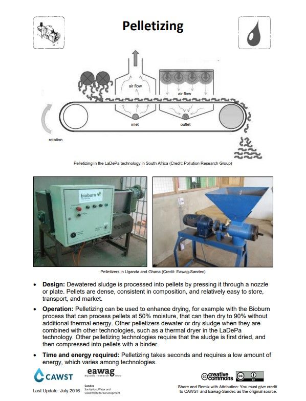 Pelletizing Fact Sheet | WASH Resources