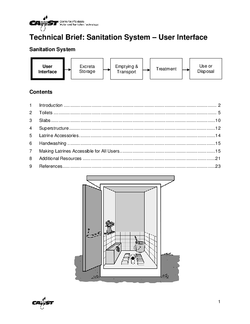 Sanitation System - User Interface Technical Brief | WASH Resources