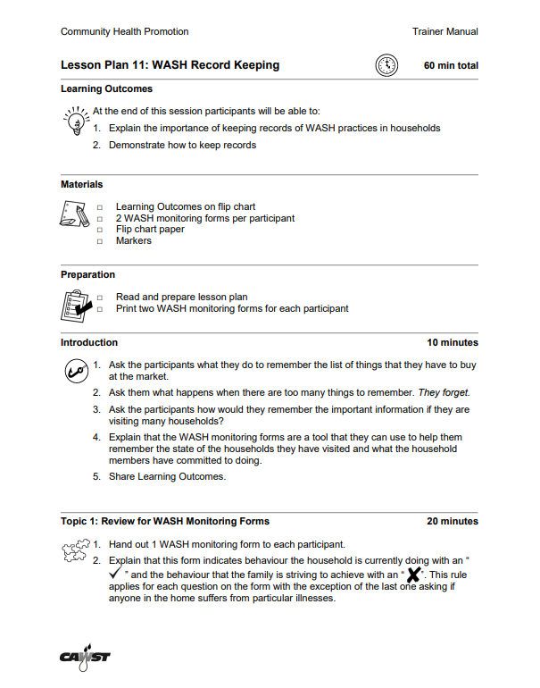 Community WASH Promotion | WASH Resources