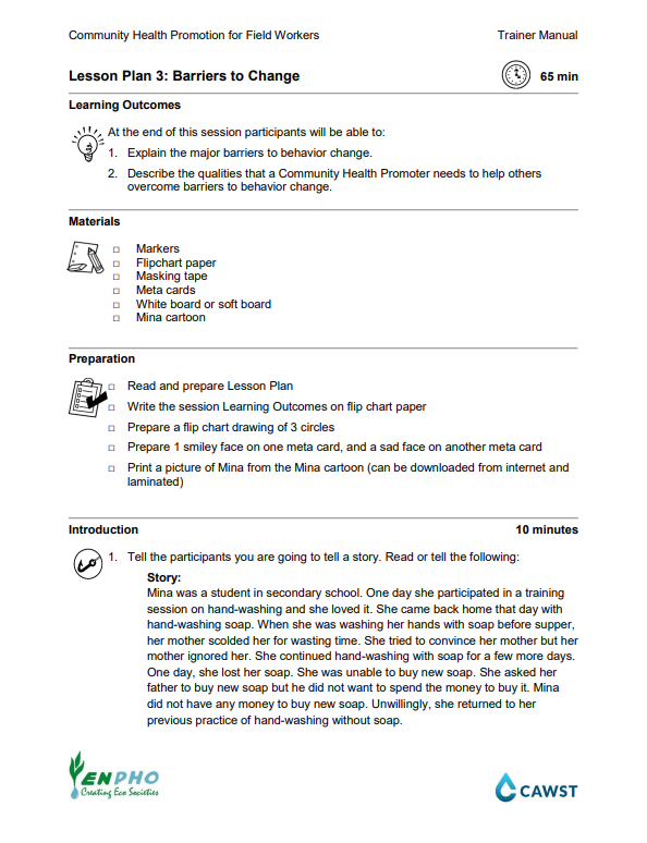 Barriers to Change | WASH Resources