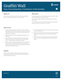 Graffiti Wall Activity Instructions | WASH Resources