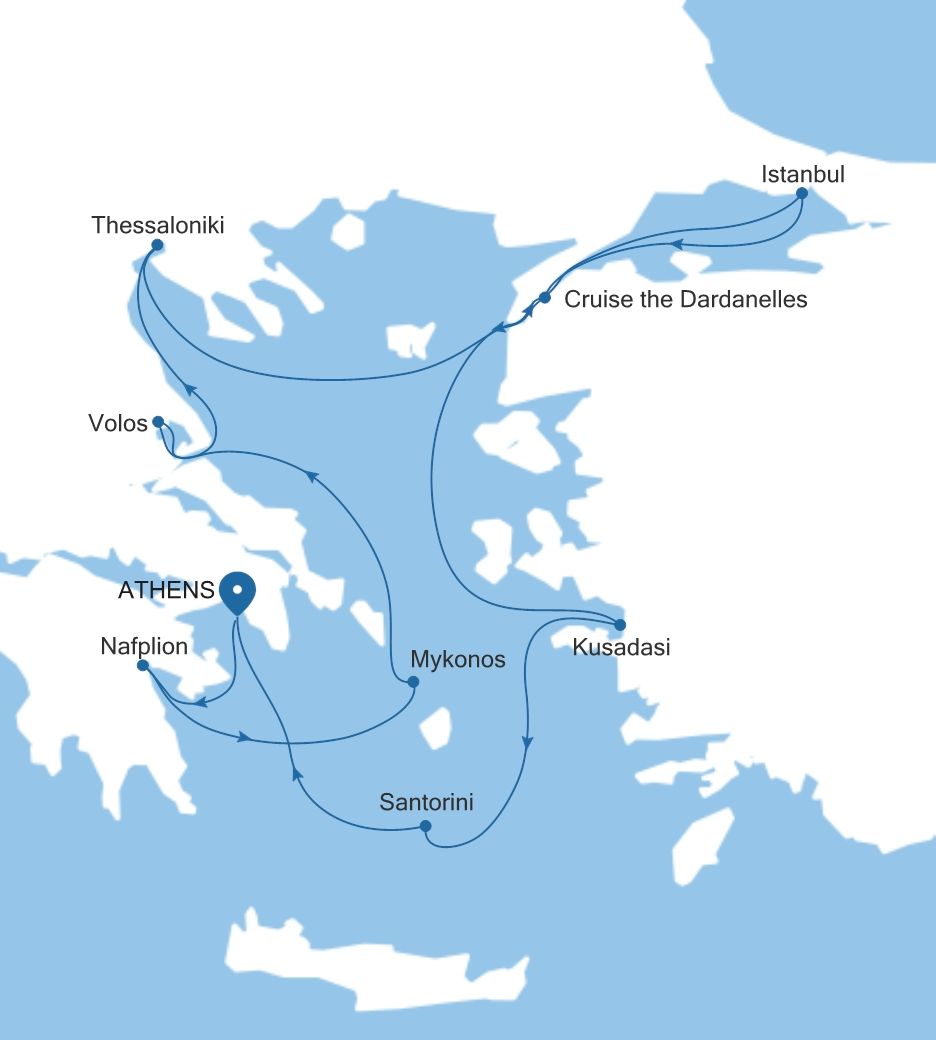 Cruise from Athens (Piraeus) to Athens (Piraeus) - SN270616011 | Silversea