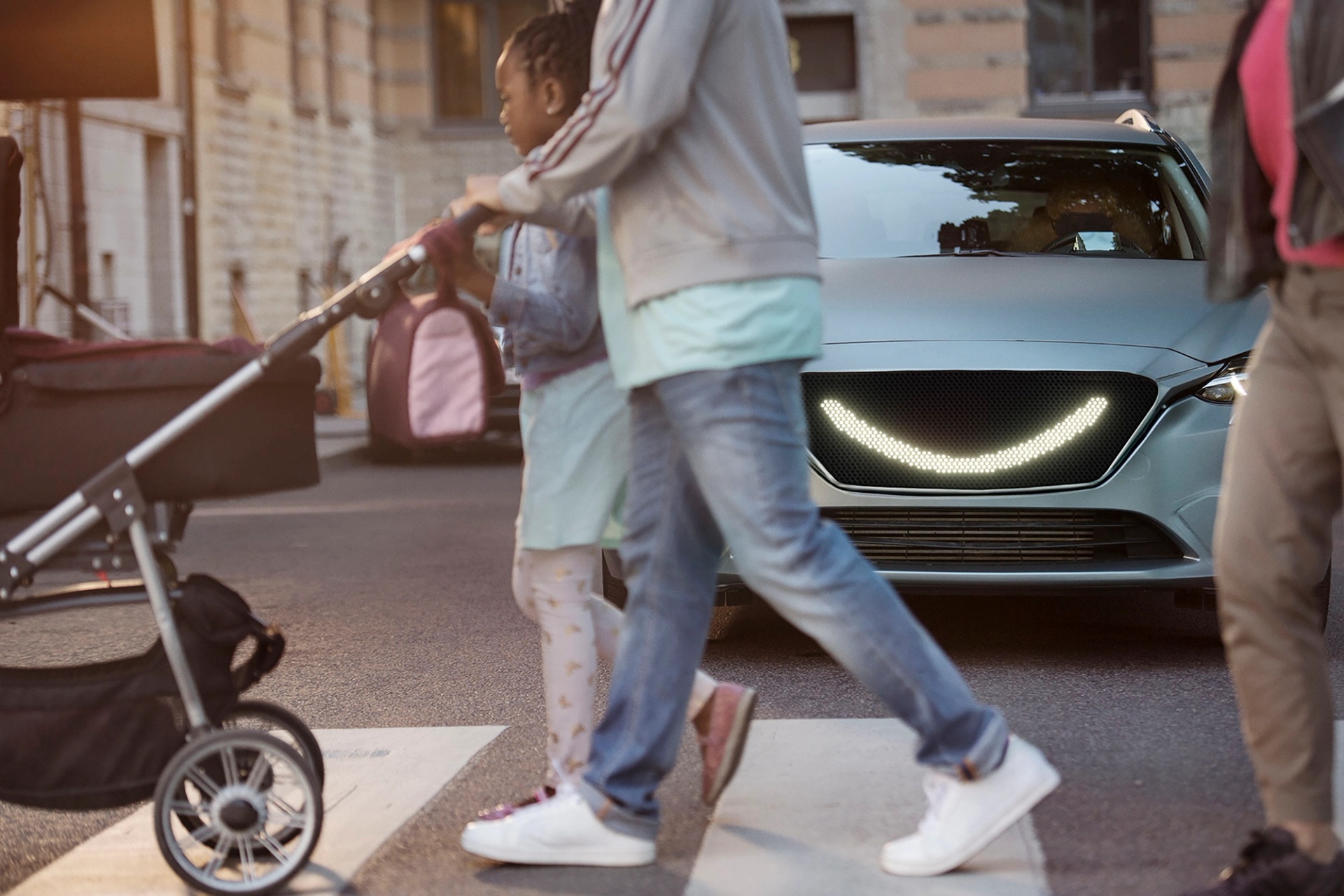 The Smiling Car - self-driving cars interact through a smile | Semcon