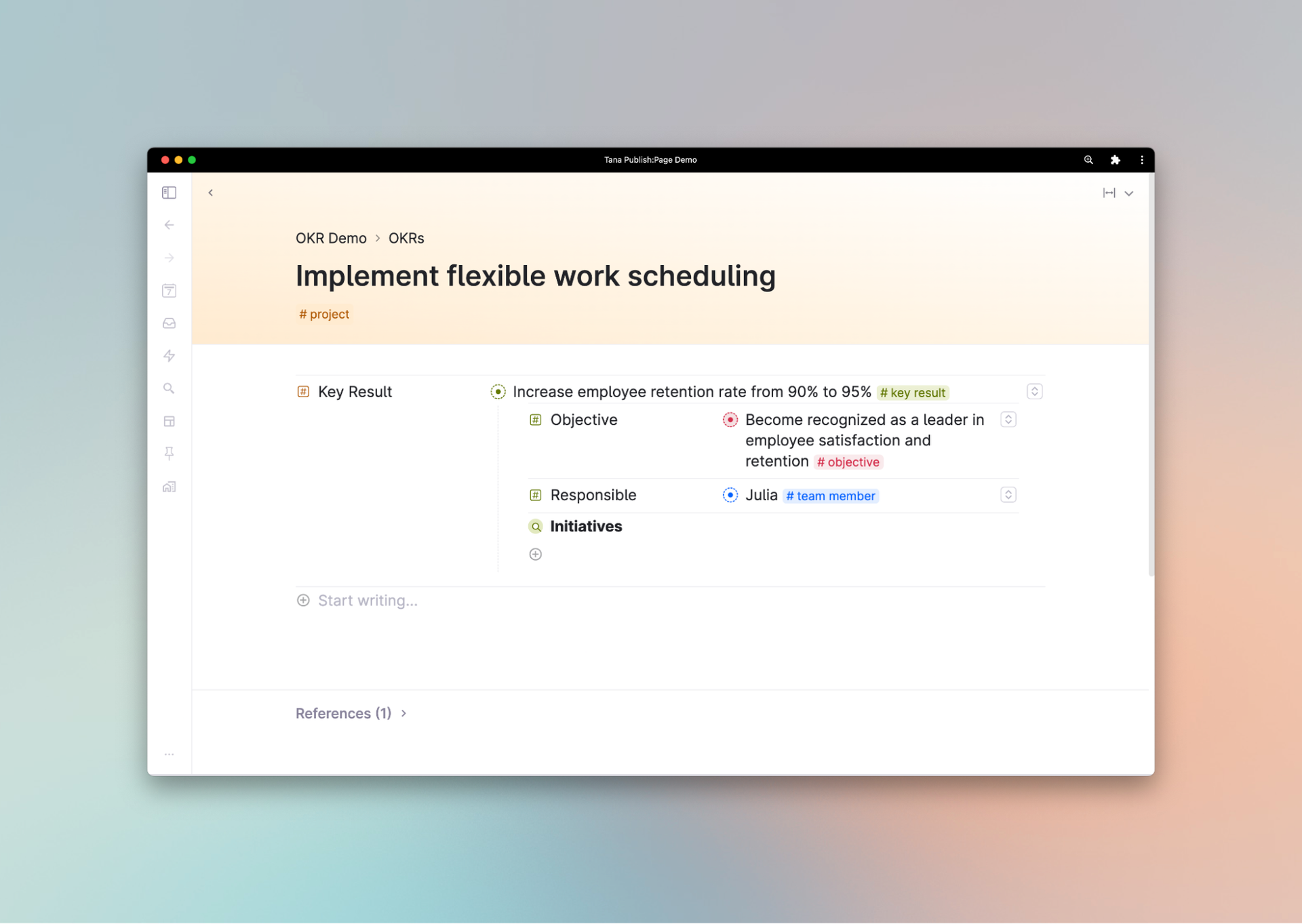 Get the most out of your OKRs by using Tana