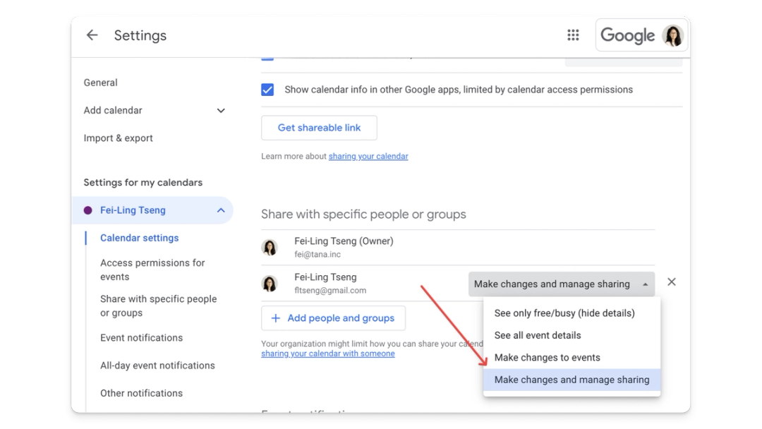 Calendar integration