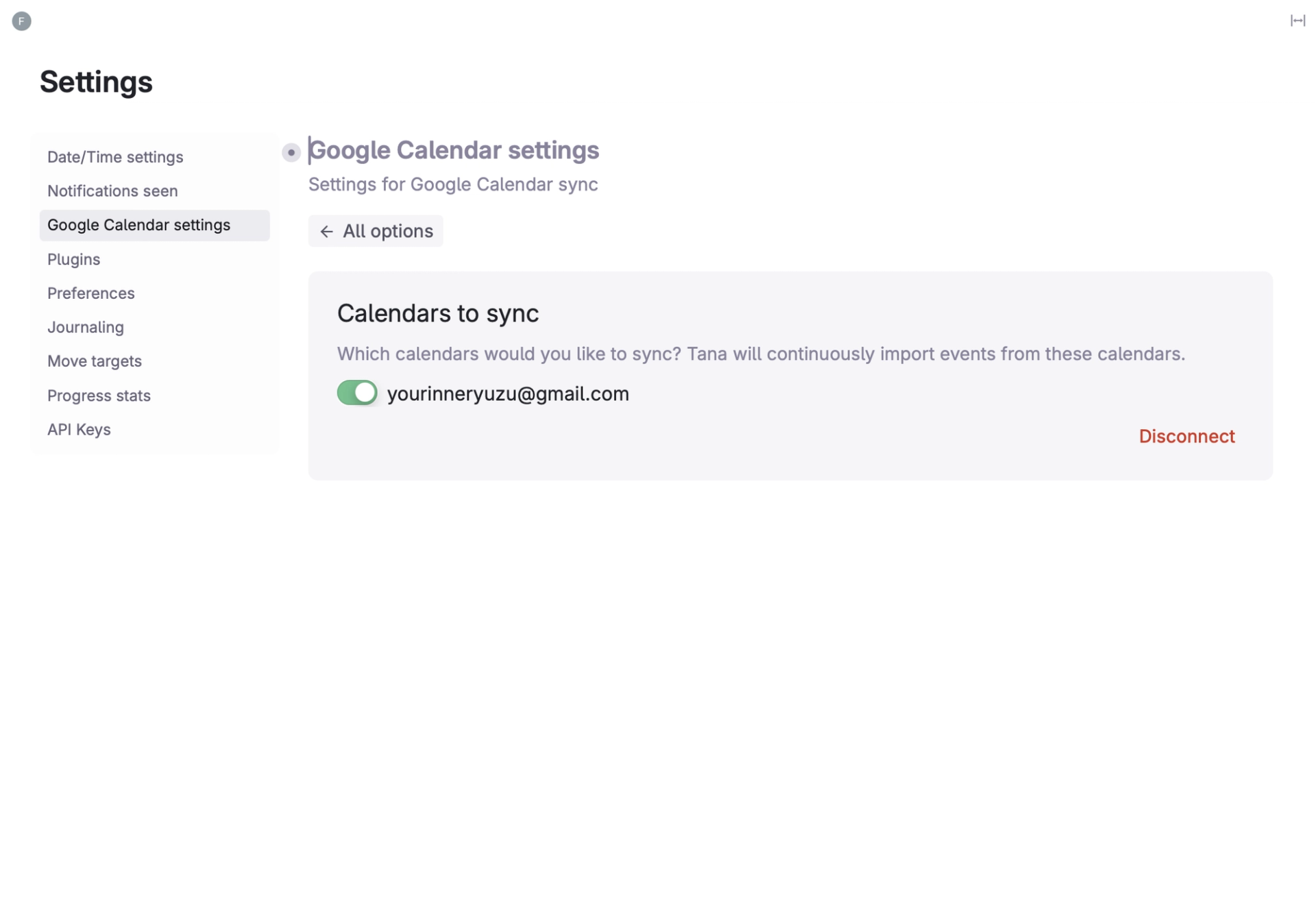 Calendar integration