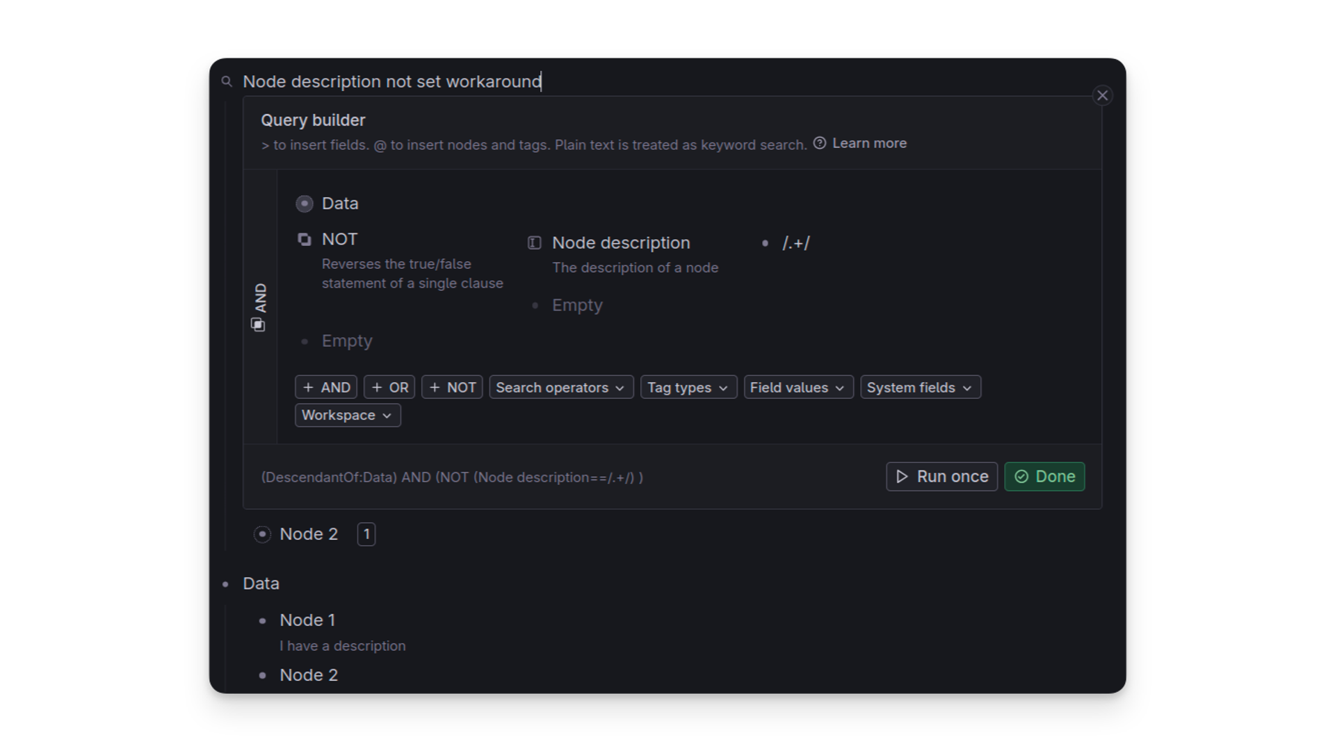Nodes and references