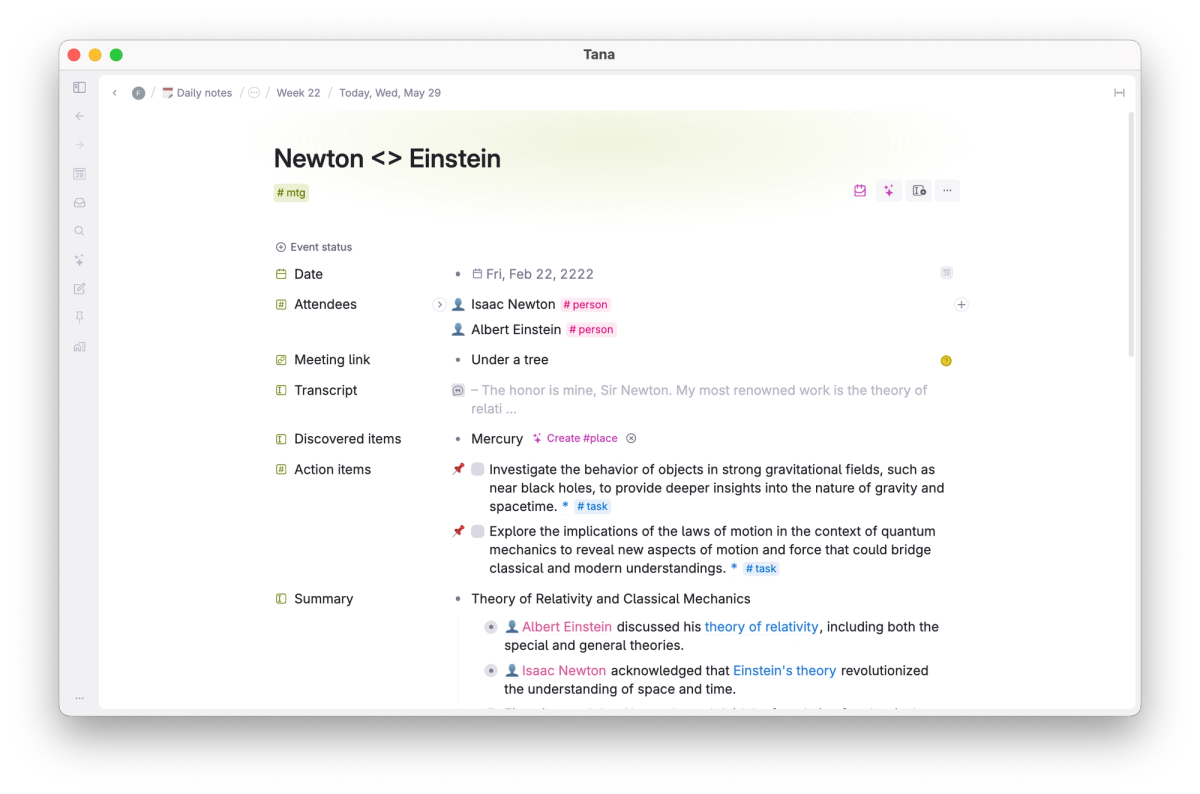 Calendar integration
