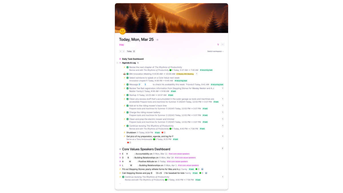 Showcase: Daily notes