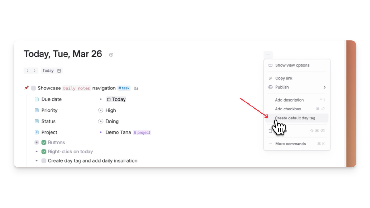 Showcase: Daily notes