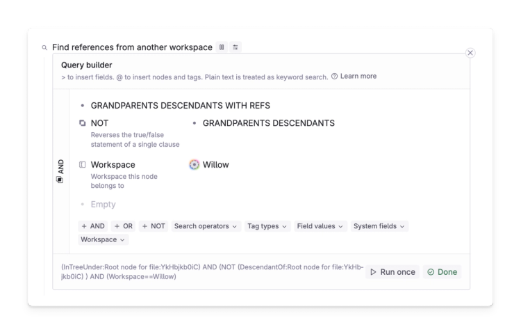 Nodes and references