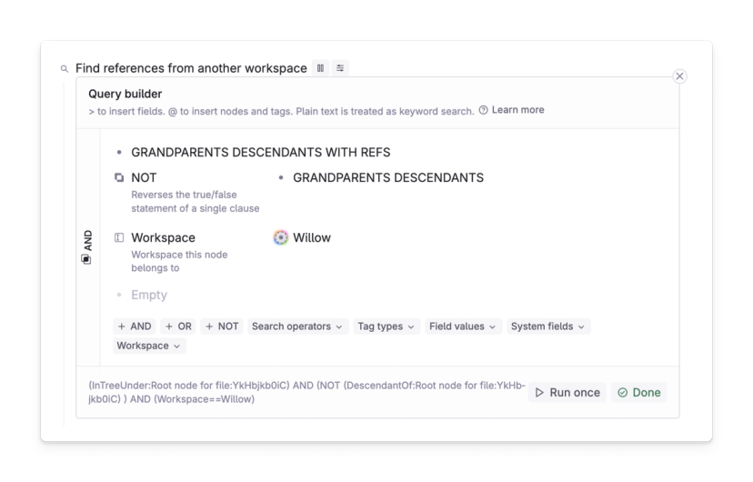 Nodes and references