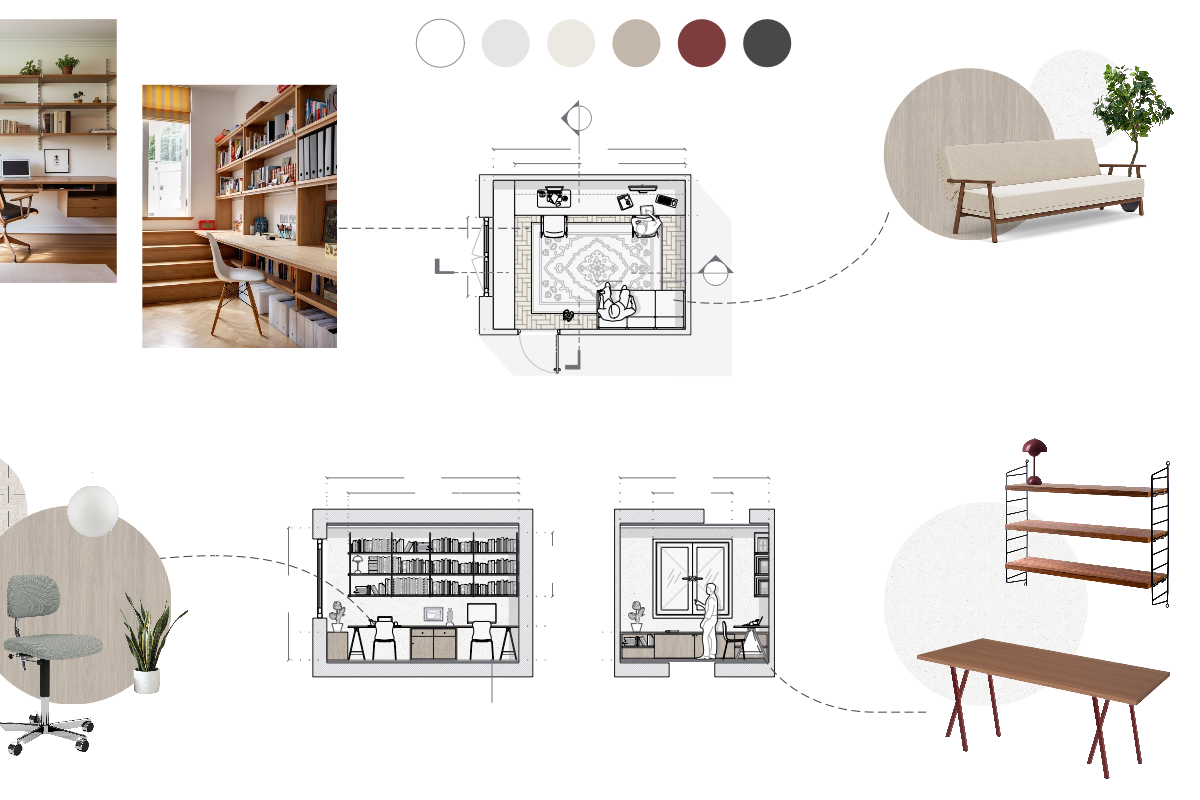 Home Office Room Floor Plan ⎸ Rayon.design | Rayon