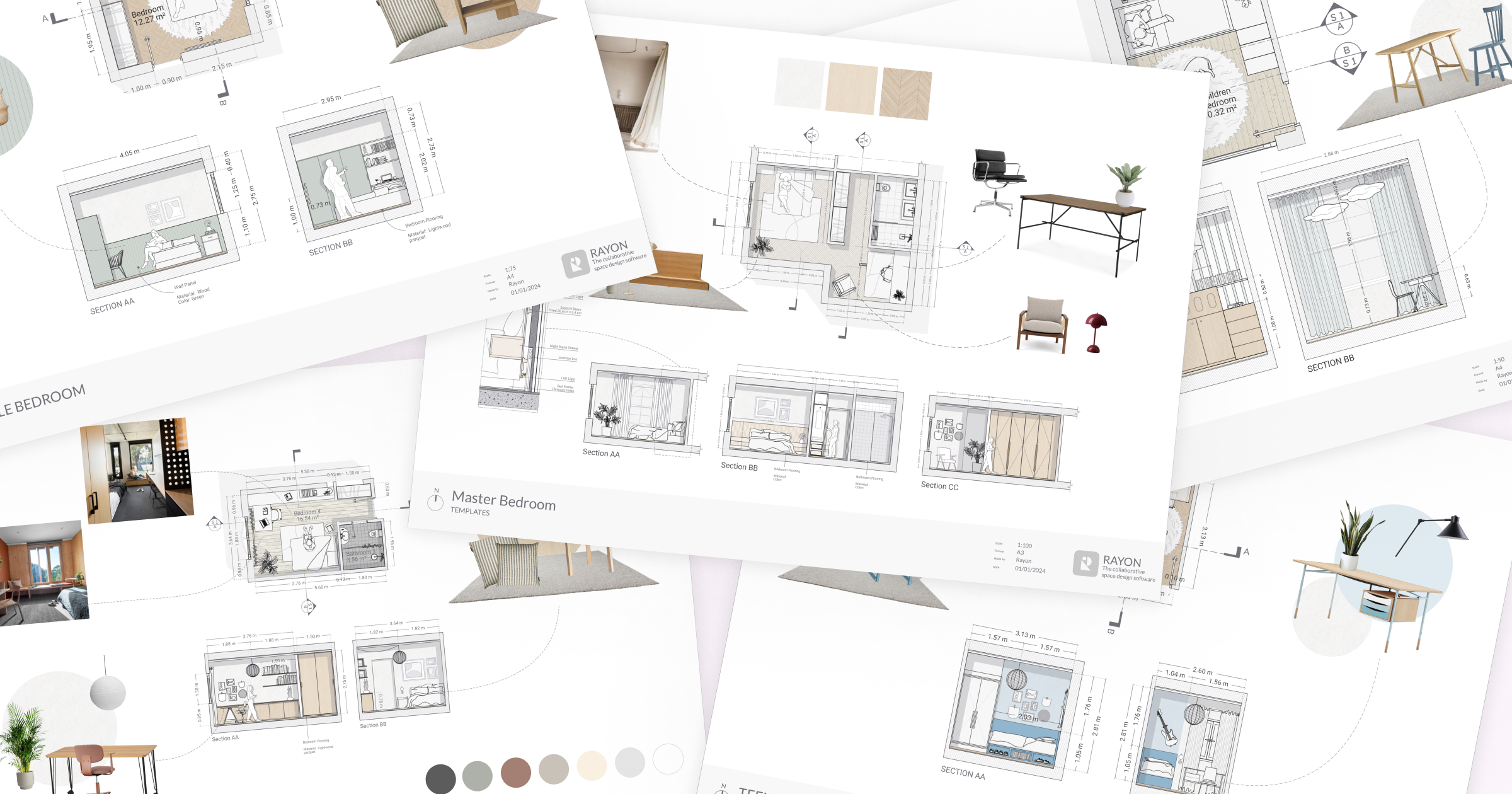 Bedroom Layouts: 5 professional Templates | Rayon