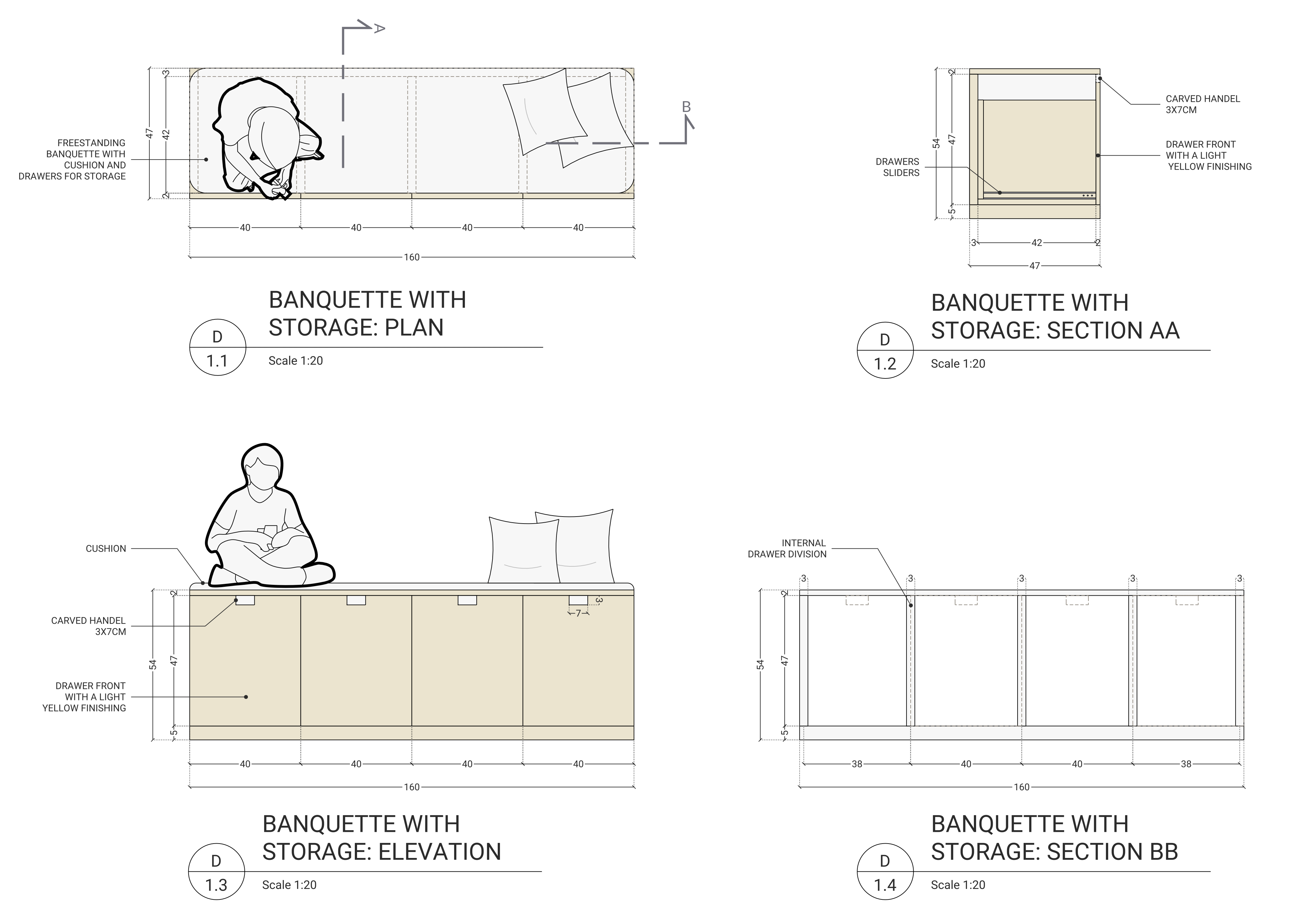 Banquette with Storage Millwork | Rayon