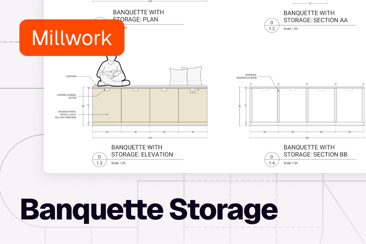 Banquette with Storage Millwork | Rayon