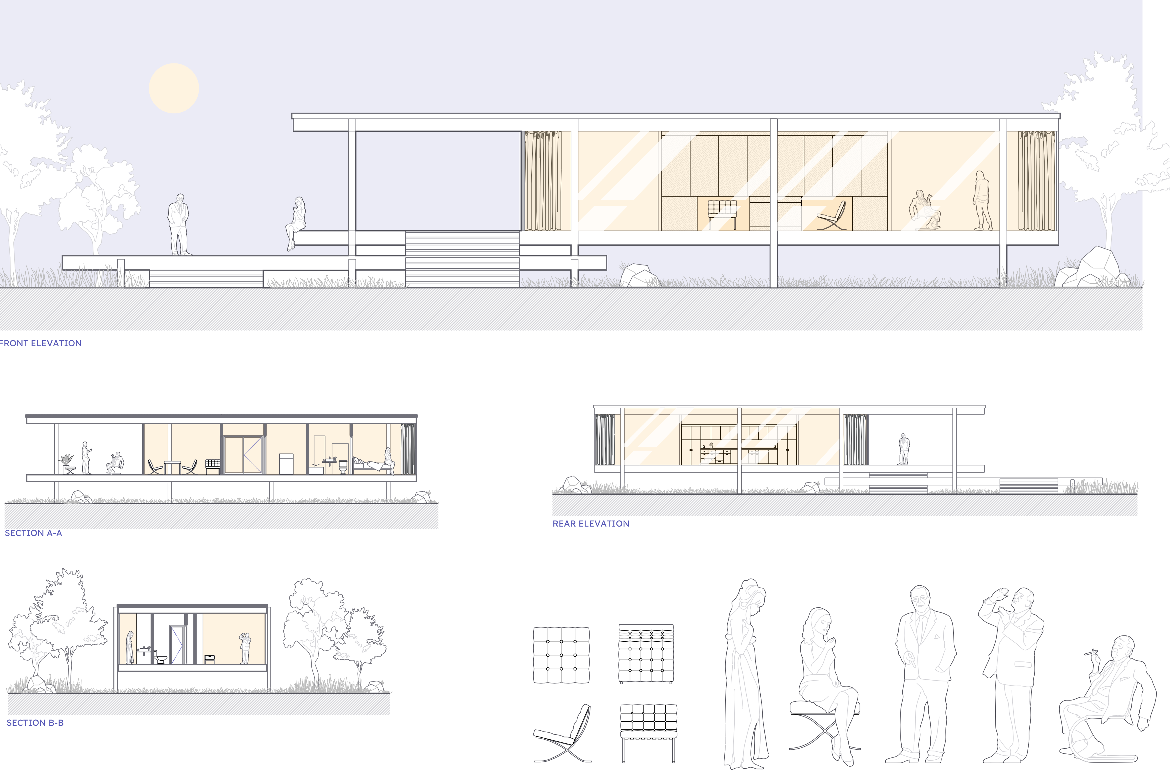 Farnsworth House Elevation